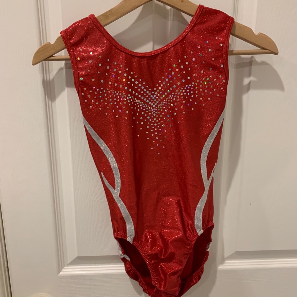 Red Gymnastics Leotard - Gem